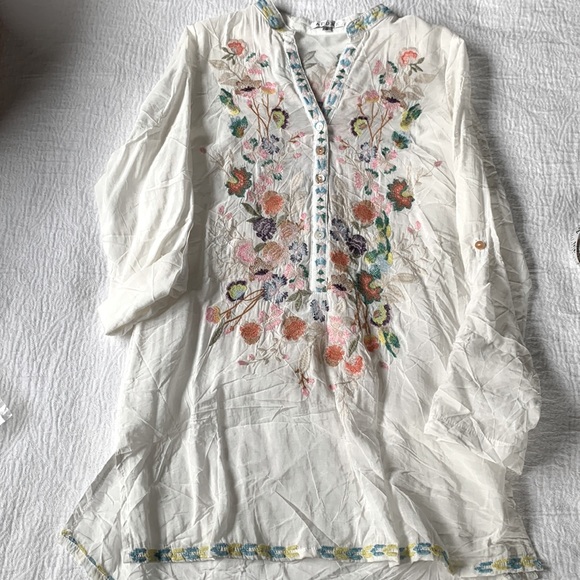 Adore | Tops | Adore Embroidered Tunic | Poshmark